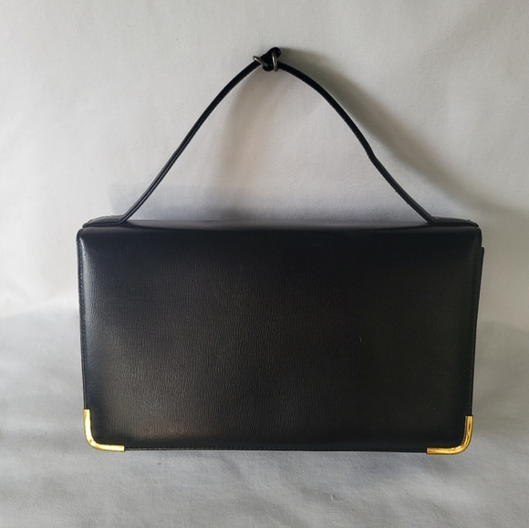 Vintage | Bags | Vintage Ronay Black Leather Handbag Mcm | Poshmark